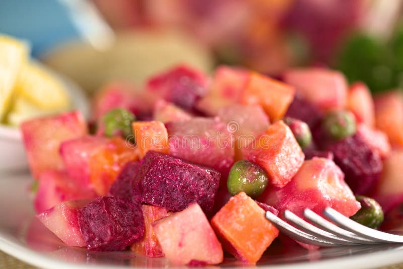 Russian Beetroot Salad Vinaigrette Stock Photo - Image of quisine ...