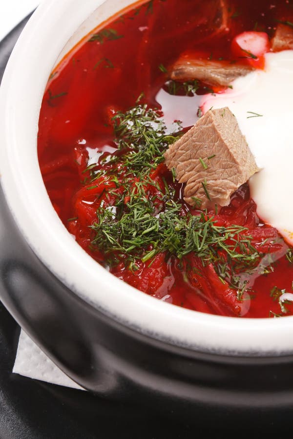 Russian Beetroot Soup stock photo. Image of beef, borscht - 17140014