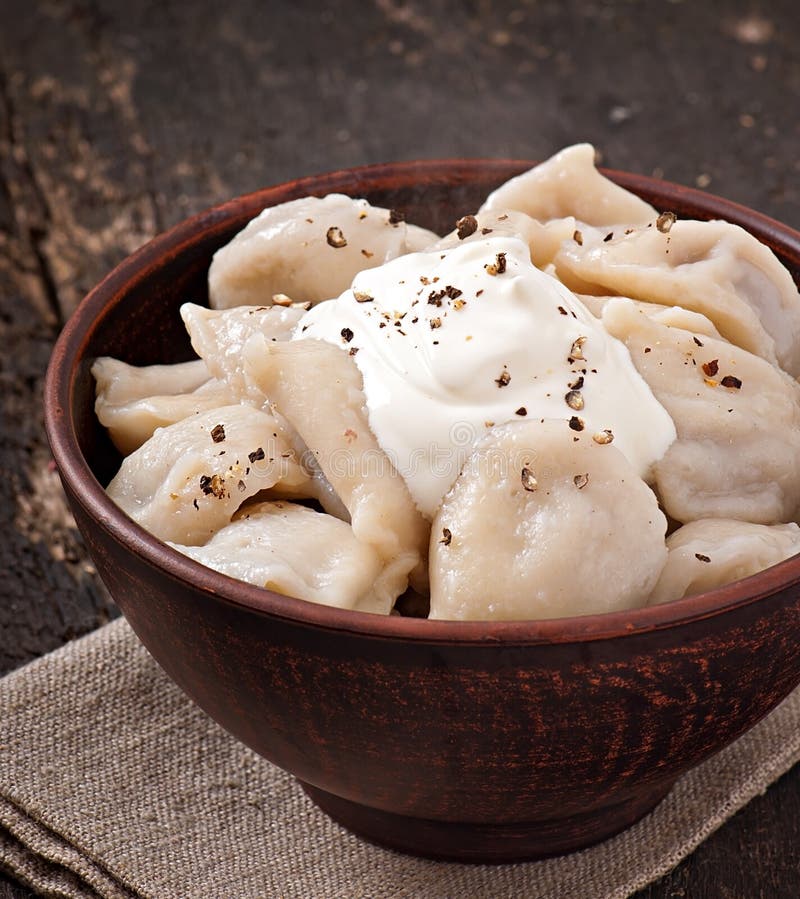 Russian Boiled Pelmeni in Plate Stock Image - Image of cooking, cuisine ...
