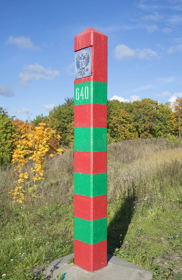 Russian border post stock image. Image of russia, sign - 61642521