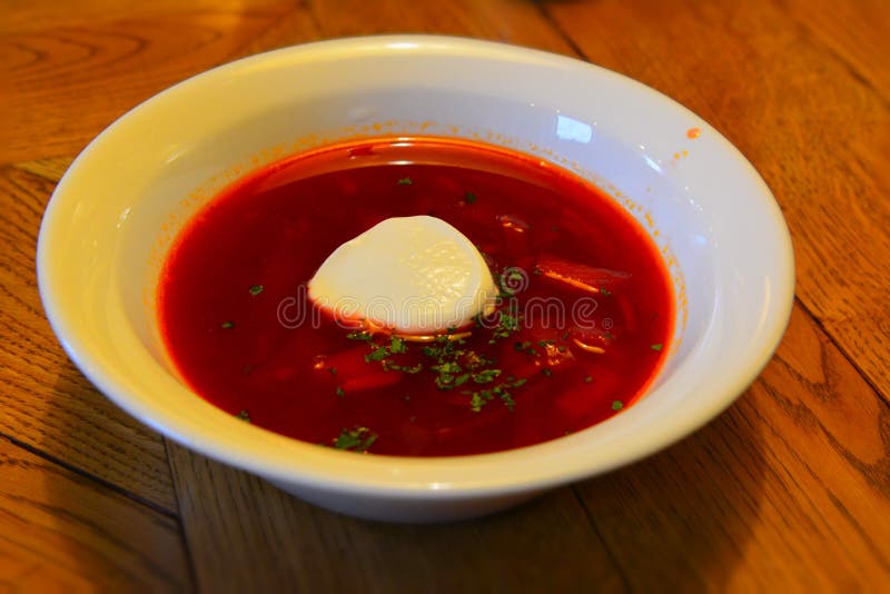 Russian borsch soup. stock image. Image of macro, lunch - 114807629