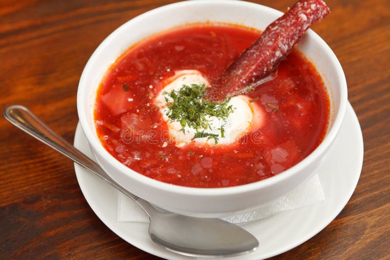 Russian borscht stock photo. Image of food, beet, soup - 25032856