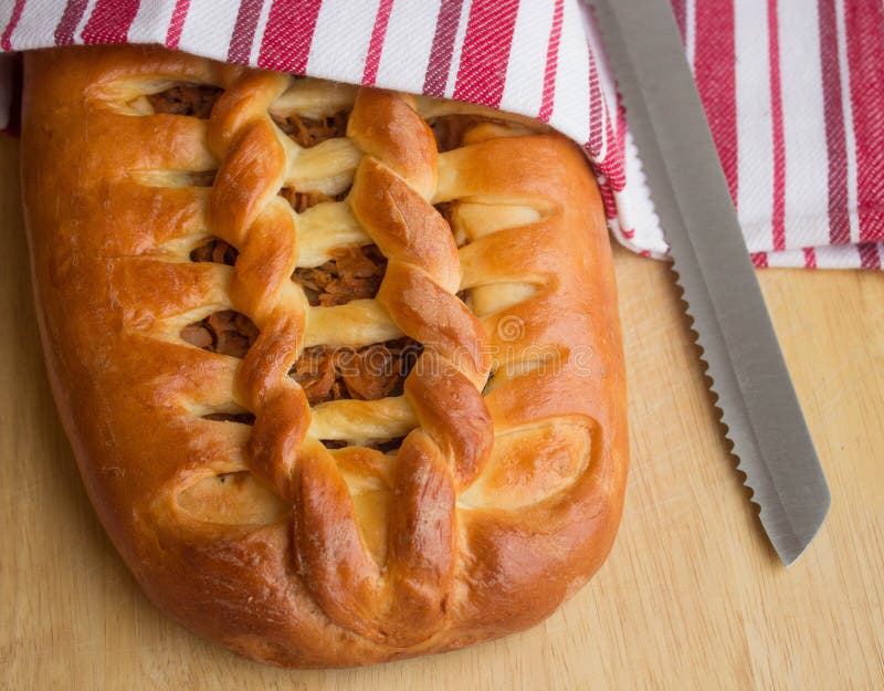 Russian cabbage pie stock image. Image of russian, nutrition - 48282885