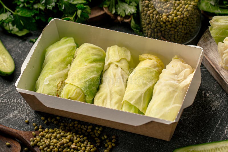 Russian Cabbage Rolls Golubtsy with Minced Beef Stock Image - Image of ...