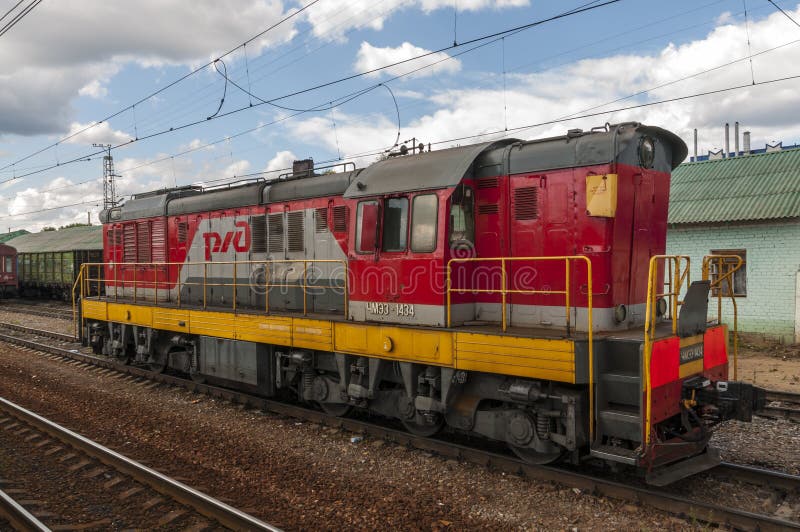 Russian cargo train editorial image. Image of power, road - 27503835