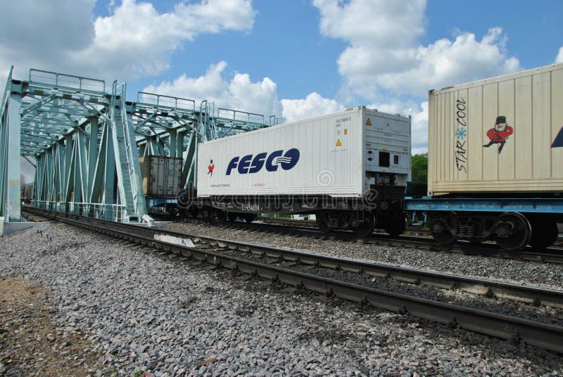 Russian cargo train editorial image. Image of power, road - 27503835