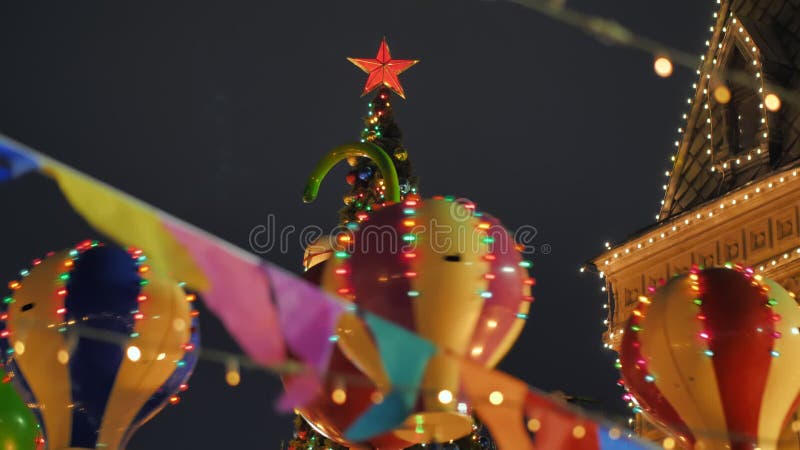 Russian Carousel Against the Background of the Red Square Against the ...