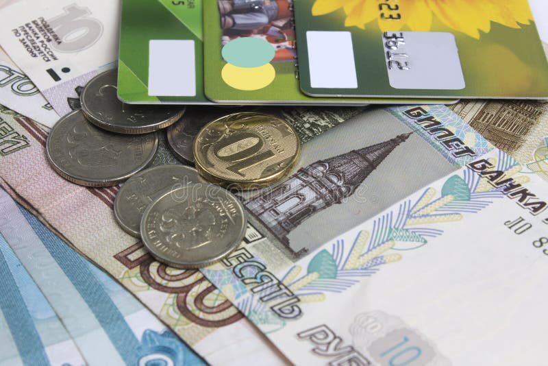 Russian Cash and Credit Cards Stock Photo - Image of card, data: 32320308