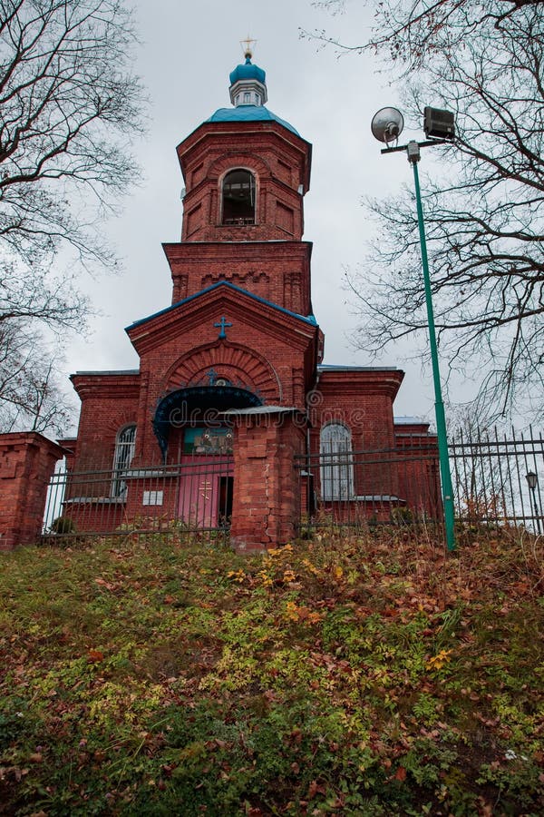 Russian Christian Church of Red Brick in the Daytime Stock Image ...