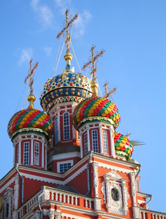Russian church cupolas stock image. Image of golden, close - 393469