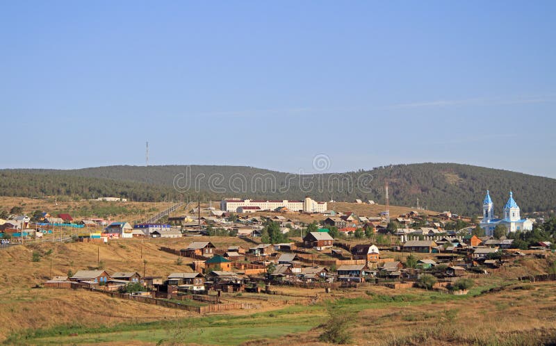 Russian City Kyakhta on the Border with Mongolia Stock Image - Image of ...