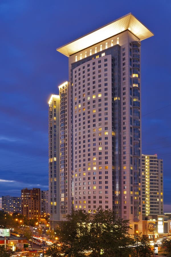 Russian city night editorial image. Image of stone, light - 24710895