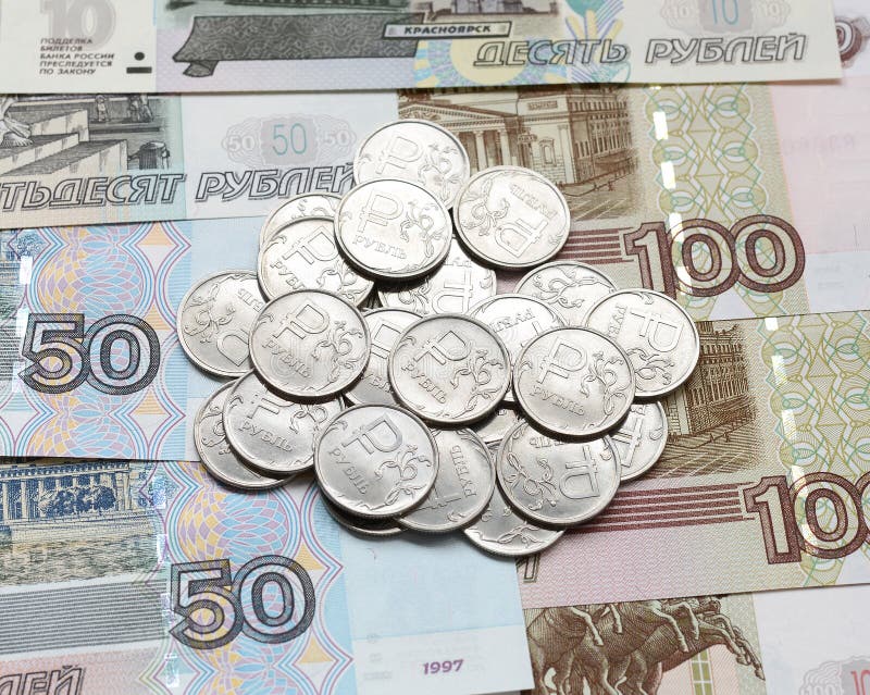 Russian coin roubles. stock photo. Image of treasure - 65085750