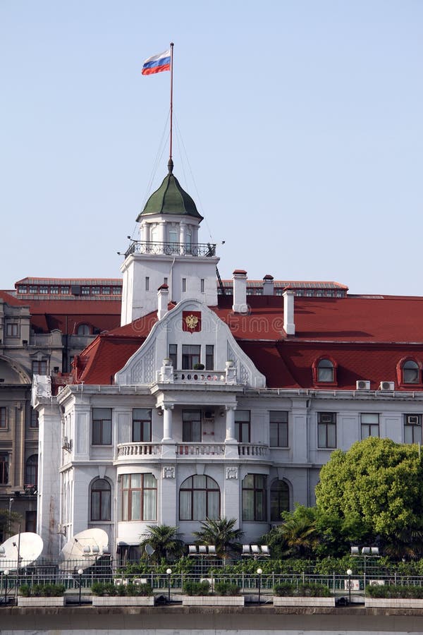 Russian consulate stock photo. Image of antenna, flag - 24895946