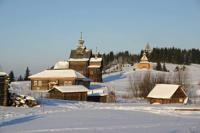 Russian countryside stock image. Image of cathedral, roof - 443227