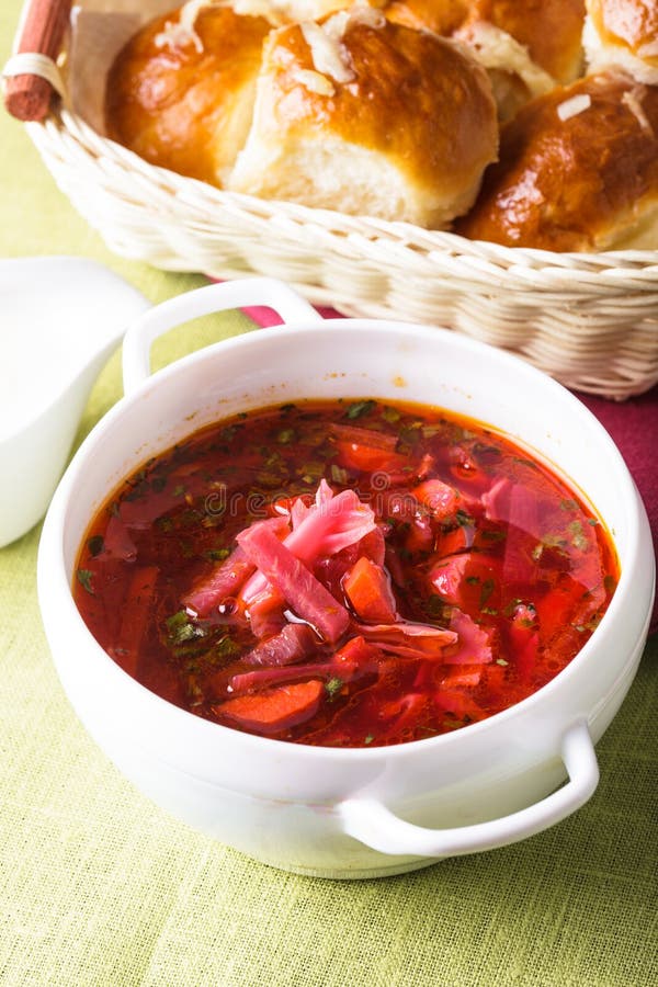 Russian cuisine - borsch stock photo. Image of lunch - 27233286