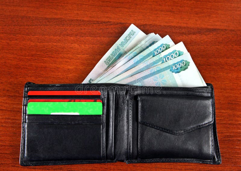 Russian Currency in the Wallet Stock Photo - Image of note, closeup ...