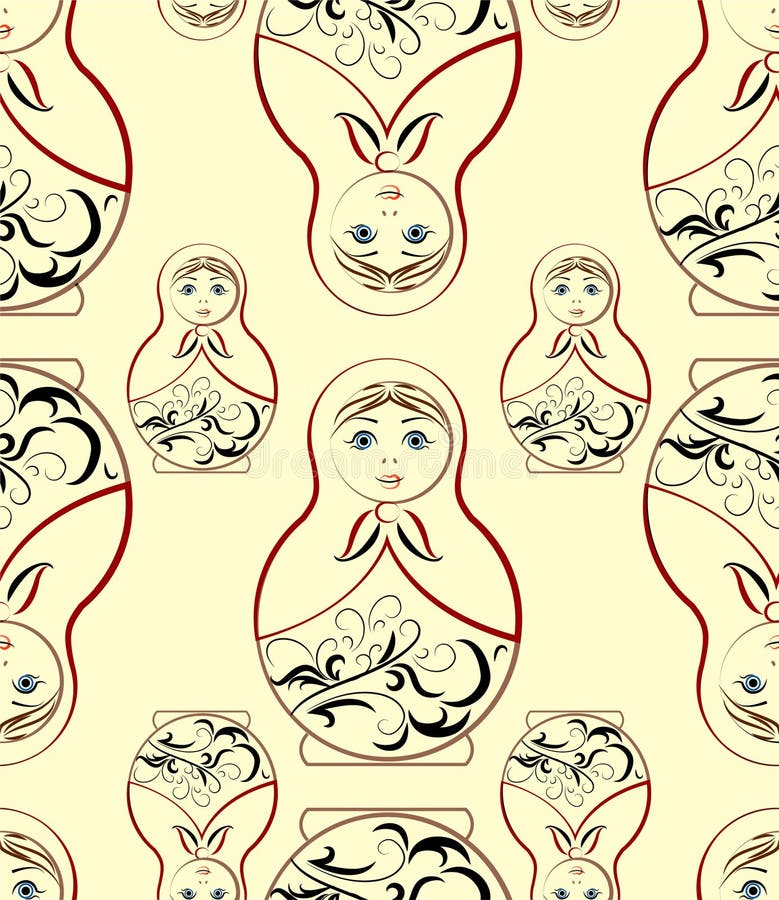 Russian Tradition Matryoshka Dolls Stock Vector - Illustration of ...