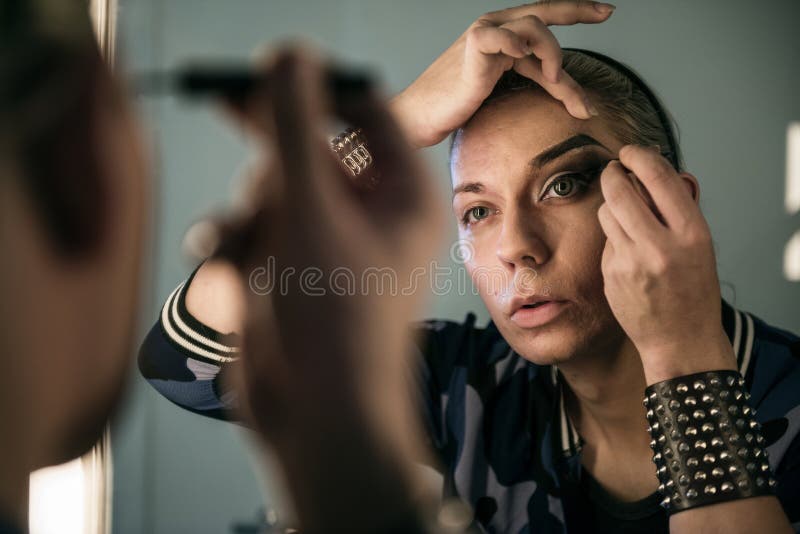 Russian Drag Queen Getting Ready Stock Photo - Image of room ...