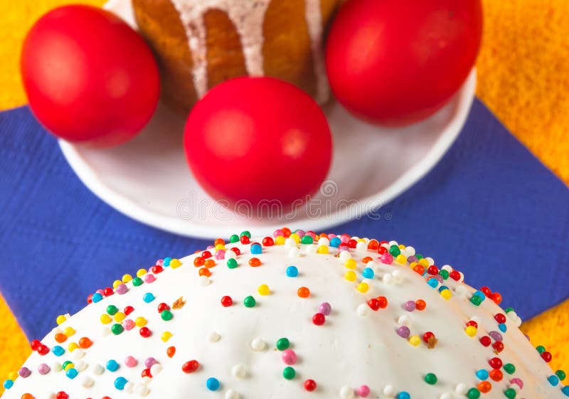 Russian Easter cake stock image. Image of kulich, dyed - 113508135