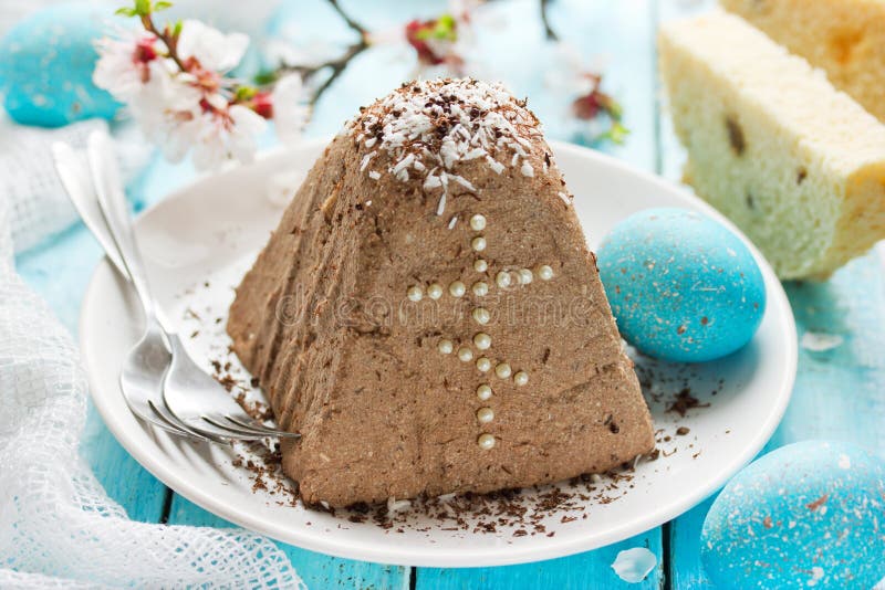 Russian Easter Paskha, Traditional Curd Easter Cake Stock Image - Image ...
