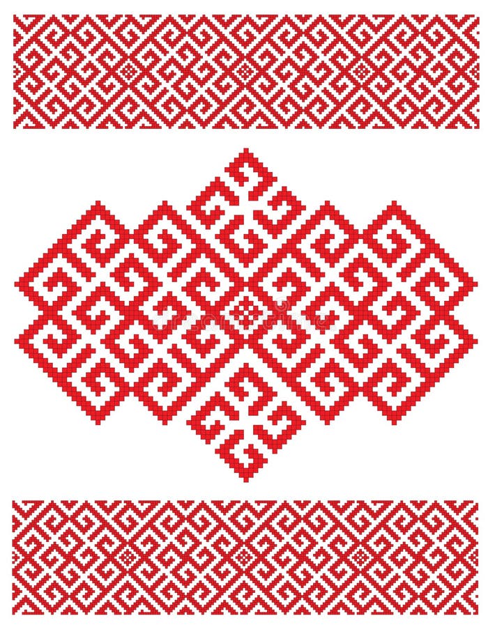 Russian embroider texture stock vector. Illustration of folk - 12770504