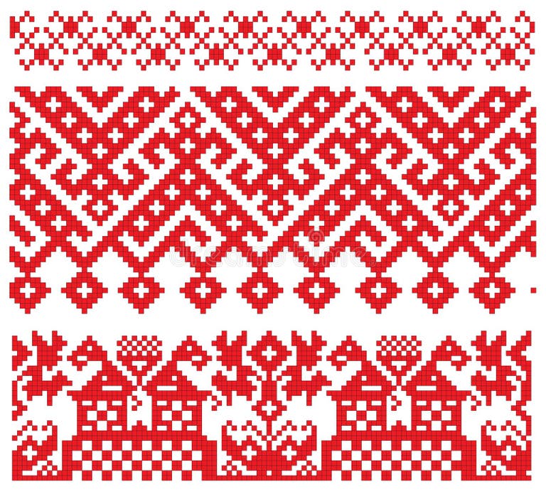 Russian Embroidery Old Pattern Stock Vector - Illustration of isolated ...