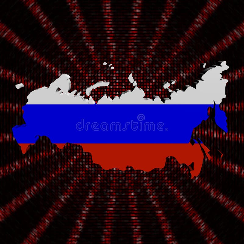 Russian Federation Map Flag on Red Hex Code Burst Illustration Stock ...