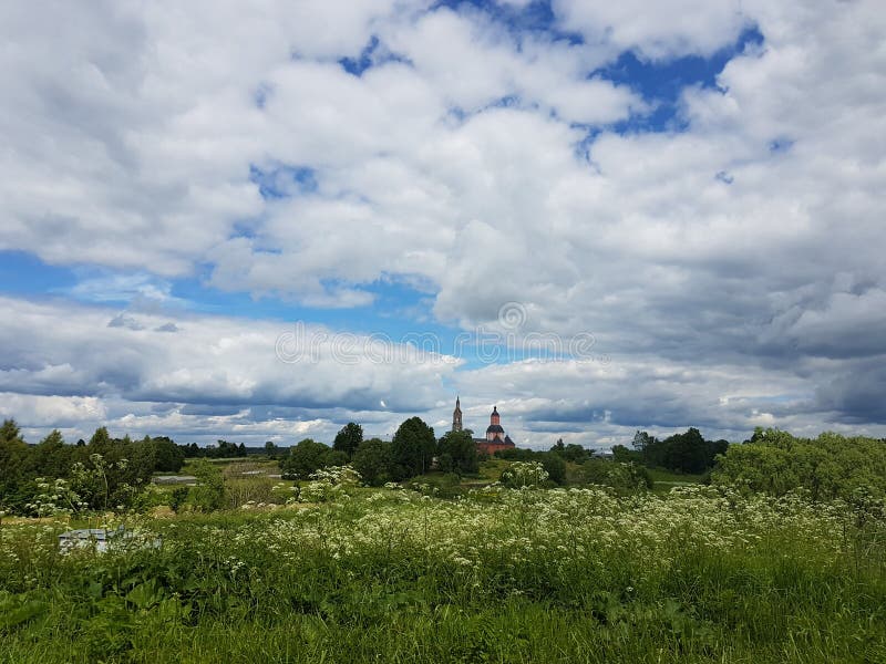 Russian landscape stock photo. Image of landscape, field - 105082486