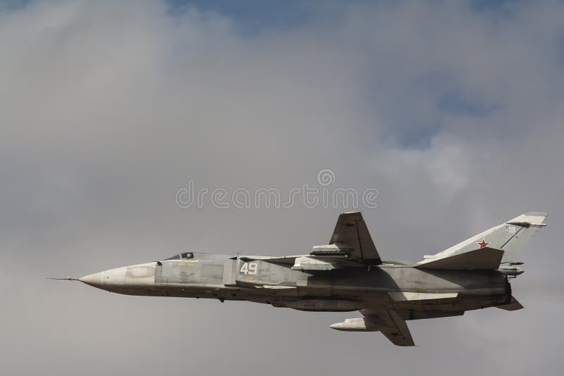 Russian fighter su-24 stock photo. Image of flight, vehicle - 90253416