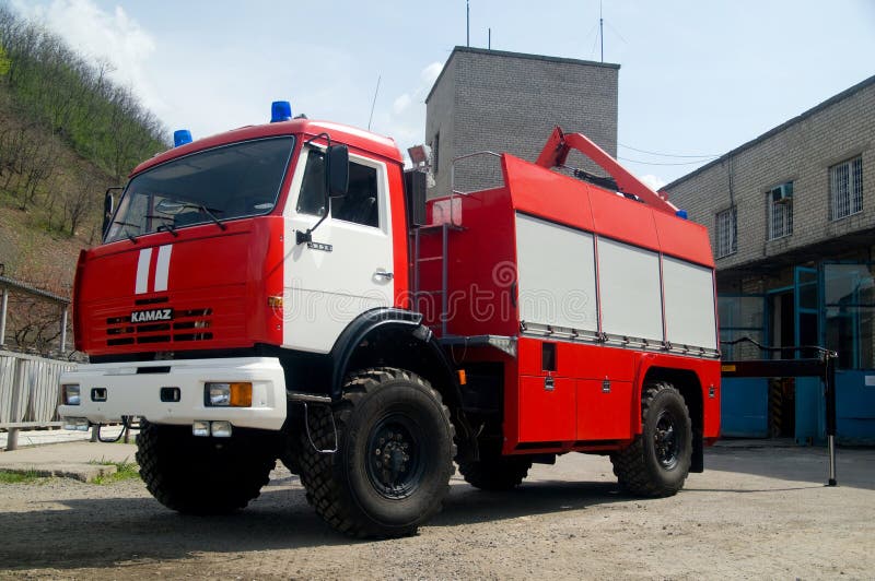 Russian firetruck editorial stock photo. Image of rescue - 13525218