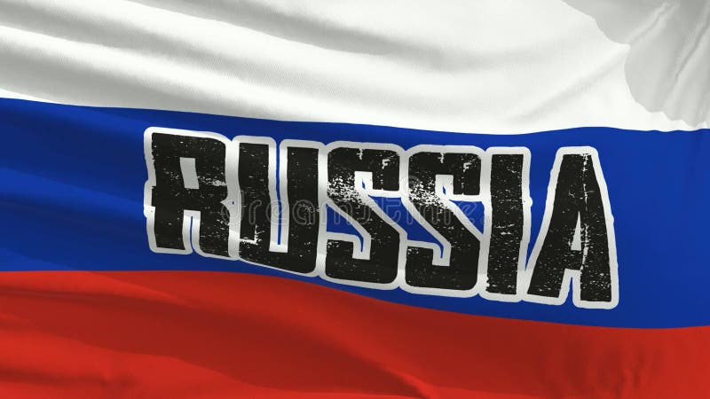 Russian Flag Animation with the Word Russia Stock Footage - Video of ...