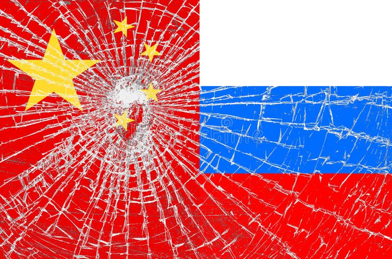 Russian Flag with the Cracks. Stock Photo - Image of violation ...
