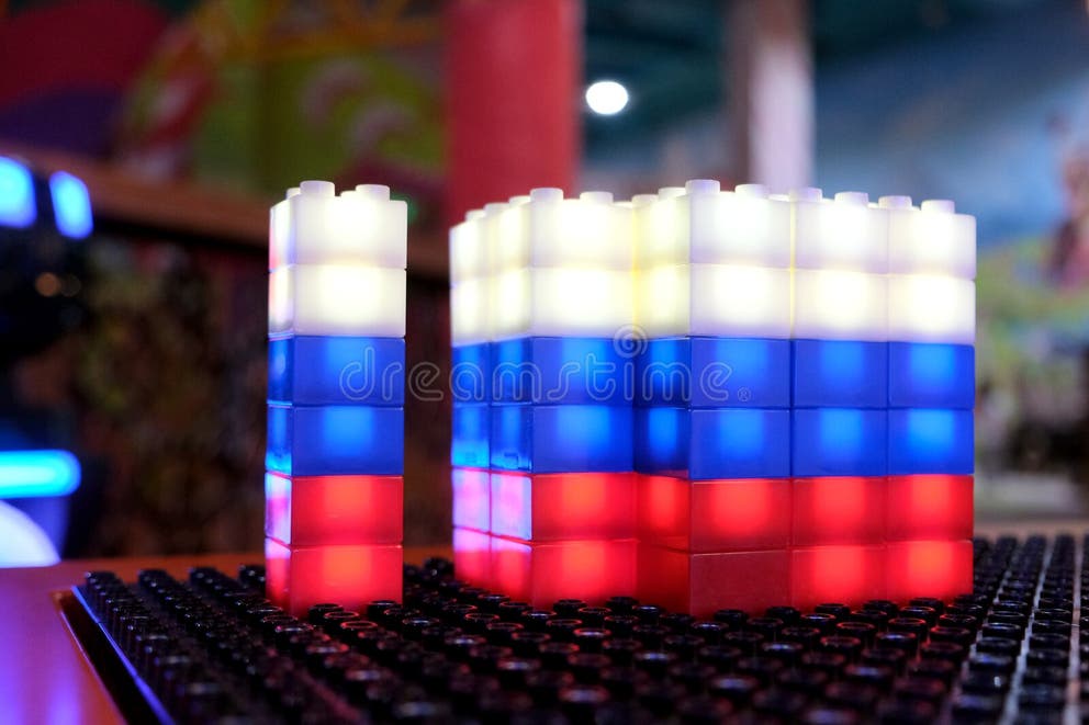 Russian Flag in the Form of Cubes Stock Image - Image of yellow, russia ...