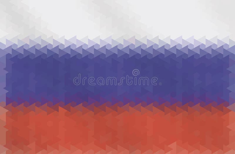 Russian Flag of Geometric Shapes. Vector Illustration. Stock Vector ...