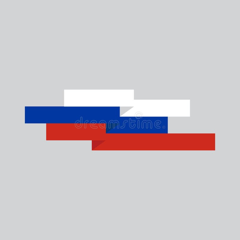 Russian Flag Icon Logo Design Vector Template Stock Vector ...