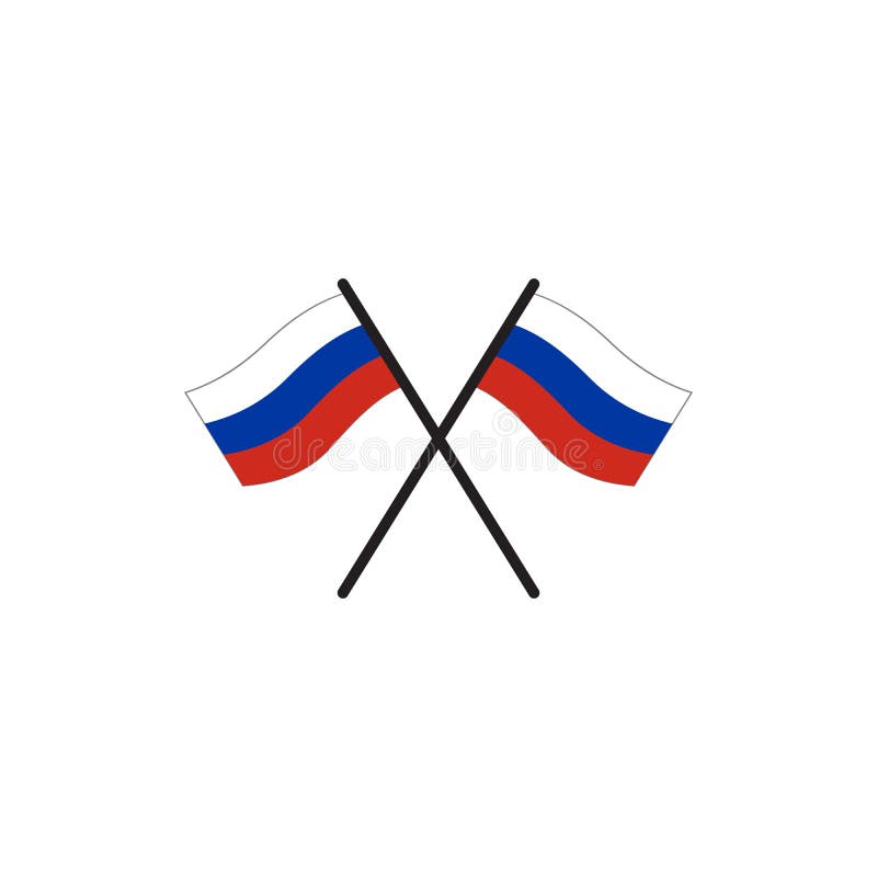 Russian Flag Icon Logo Design Vector Template Stock Vector ...