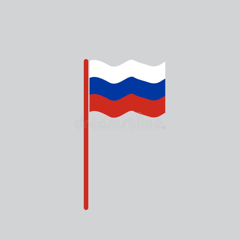 Russian Flag Icon Logo Design Vector Template Stock Vector ...