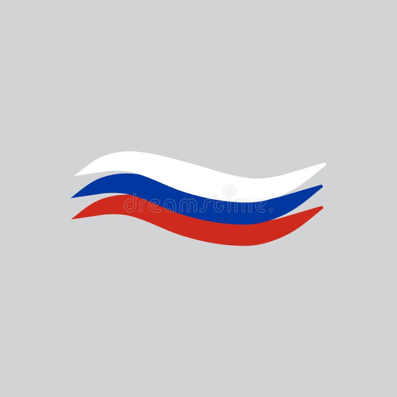 Russian Flag Icon Logo Design Vector Template Stock Illustration ...