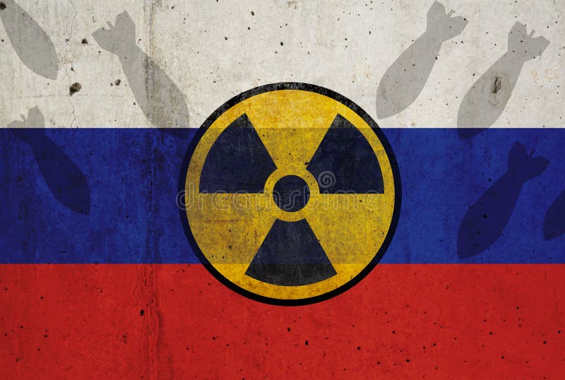 Russian Flag and Nuclear Bombs Concept Stock Image - Image of politics ...