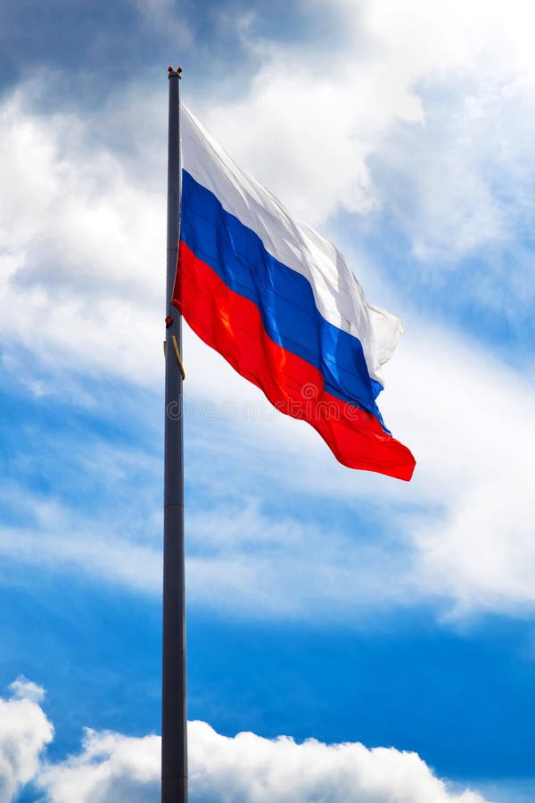 Russian flag waving stock photo. Image of white, concept - 86357764