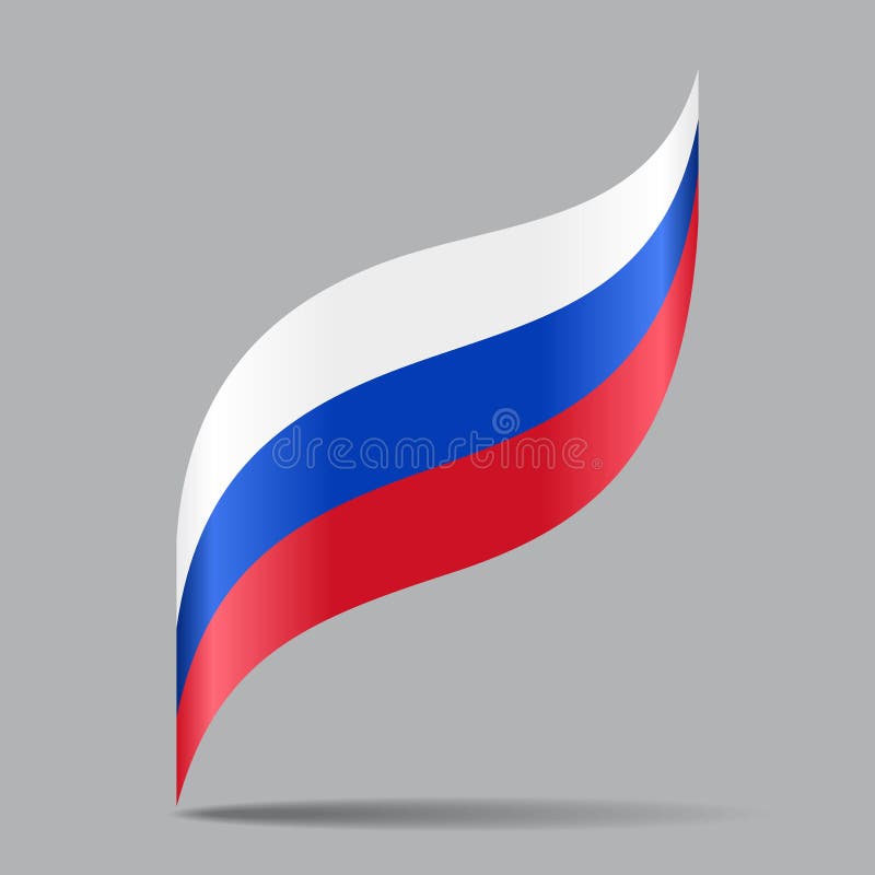 Russian Flag Wavy Abstract Background. Vector Illustration Stock ...