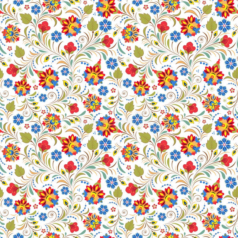 Russian floral ornament stock vector. Illustration of national - 90872901