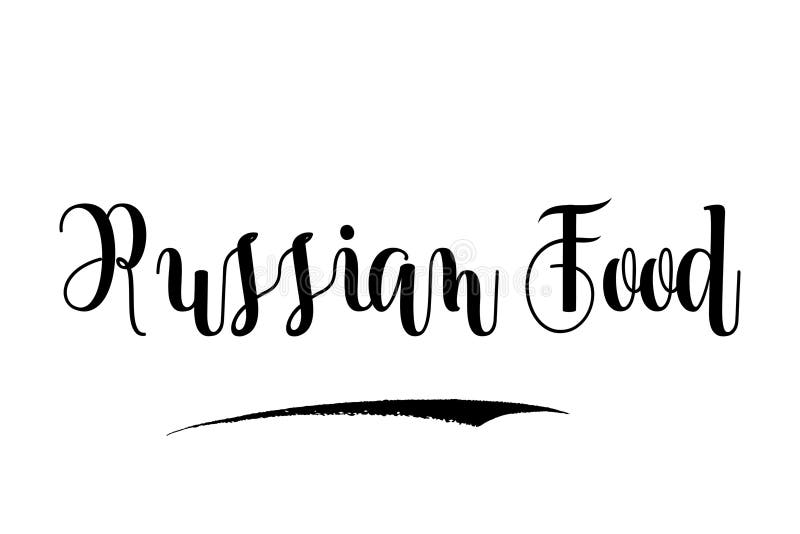 Russian Food Elegant Typography Lettering Text Vector Design Quote ...