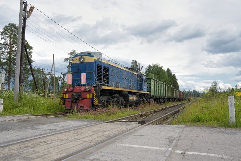 Russian Freight Locomotive 50-ies Stock Image - Image of historic, rail ...
