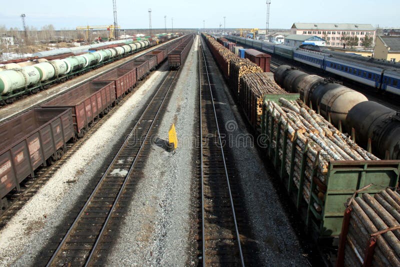 Russian freight trains stock photo. Image of carriage - 6330494