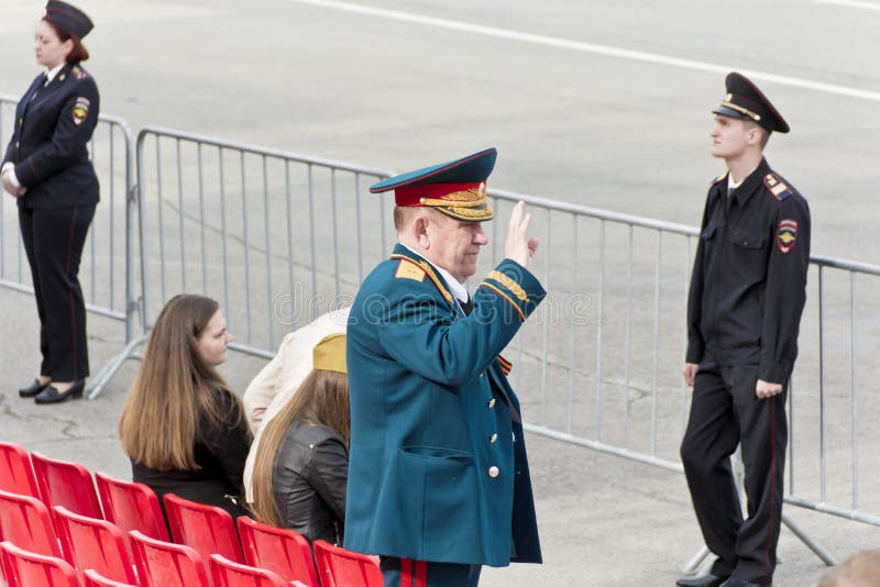 Russian General on Celebration at the Parade on Annual Victory Day, May ...