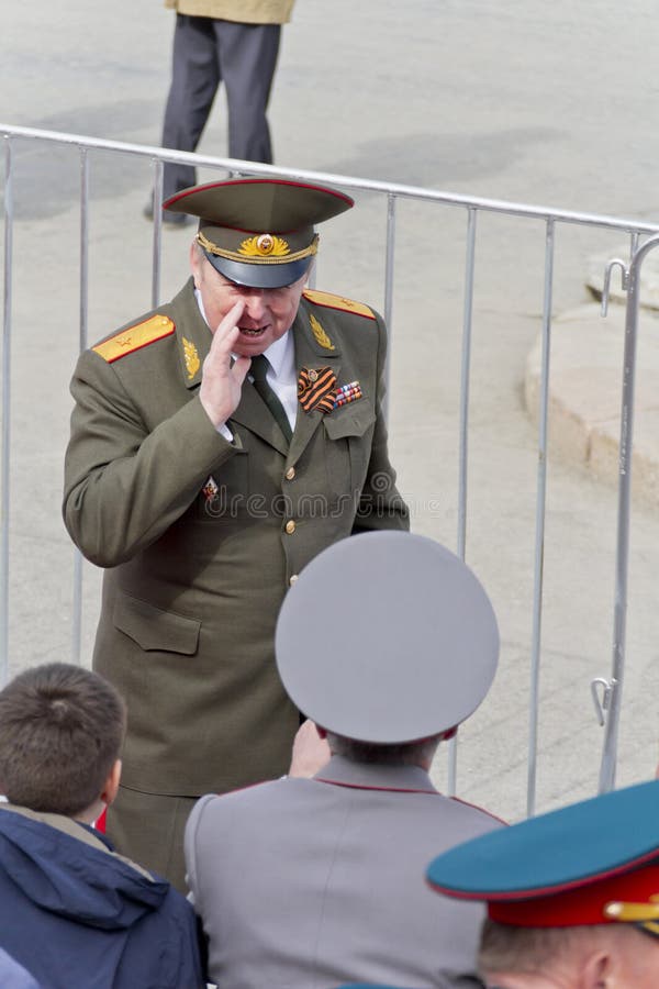 Russian General on Celebration at the Parade on Annual Victory ...