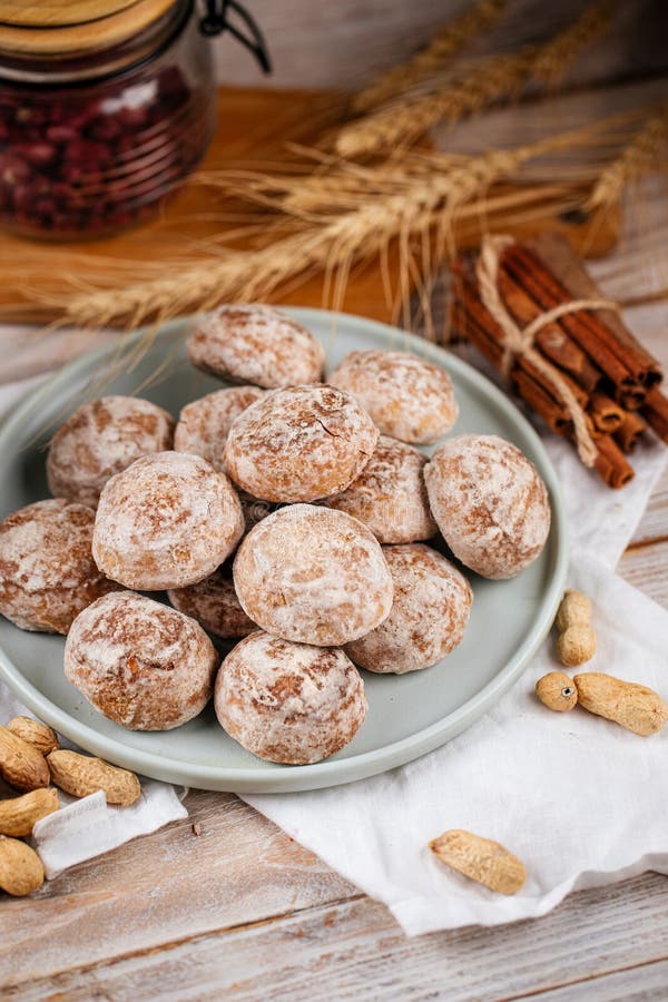 Russian Gingerbread Cookies on the Wooden Table Stock Photo - Image of ...
