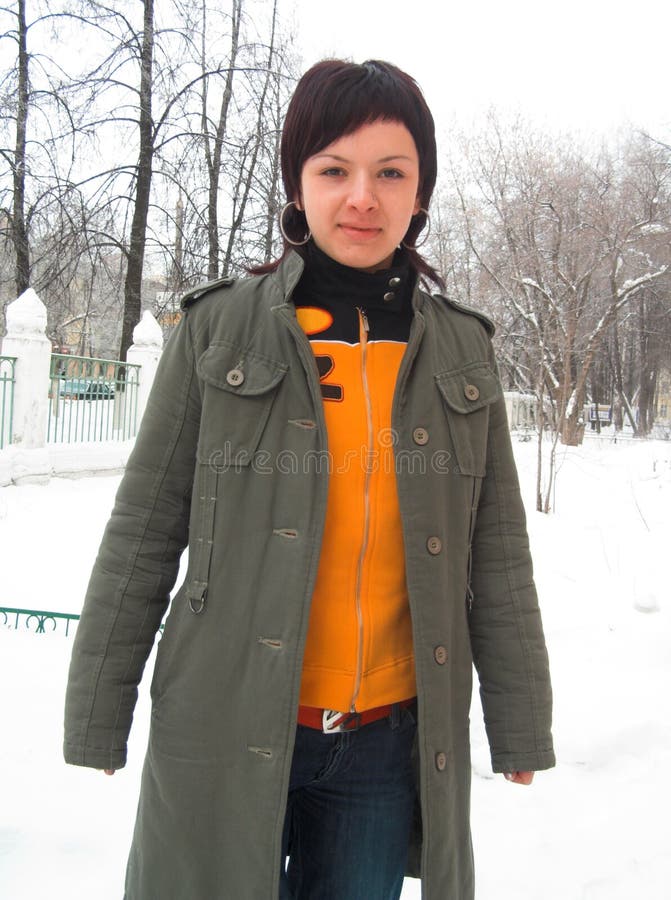 Russian Girl in National Dress Stock Photo - Image of landmark ...